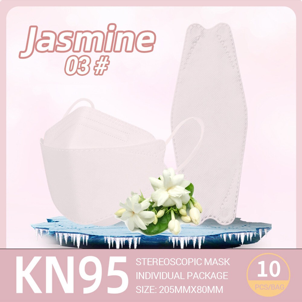 Hourser 50Pcs/10Pcs kf94 adult scented mask 4-layer protection Comfortable Breathing Cool Korea ...