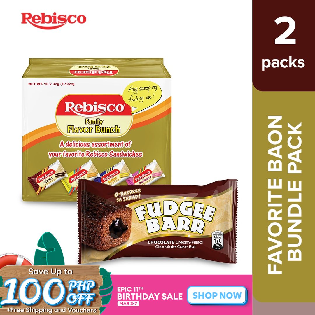 Favorite Baon Bundle Pack - Fudgee Barr Chocolate + Rebisco Flavor ...
