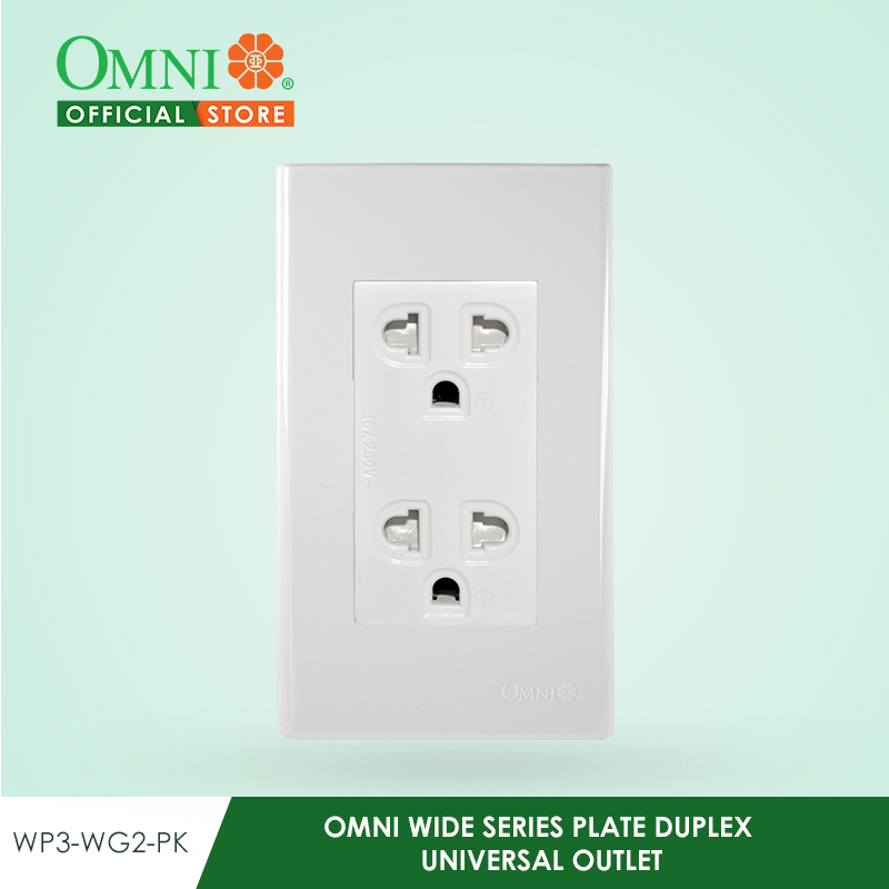 OMNI Wide Series Plate Duplex Universal Outlet - WP3-WG2-PK | Lazada PH