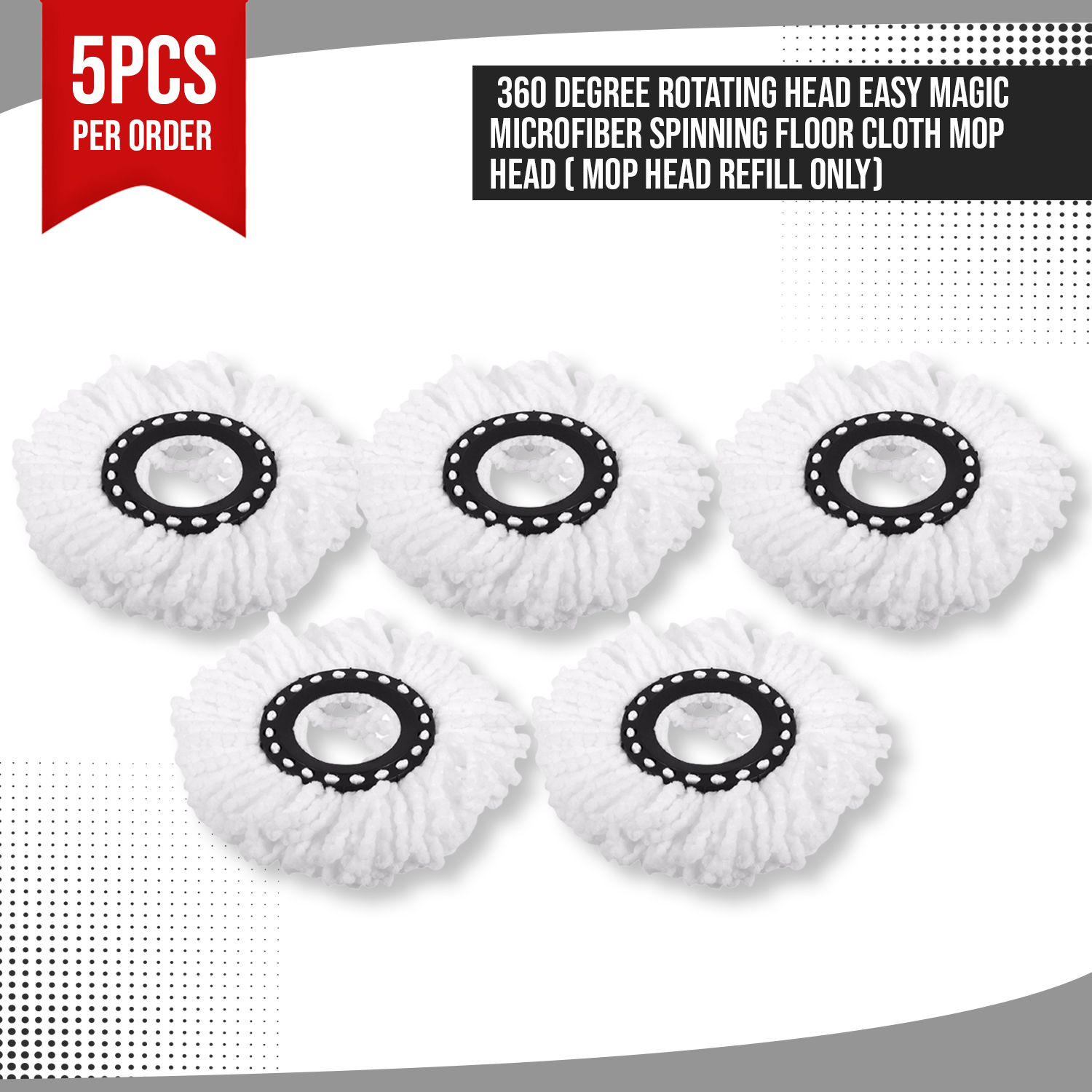 5PCS Spin mop Head rug refill spin mop head refill basahan Spinning ...