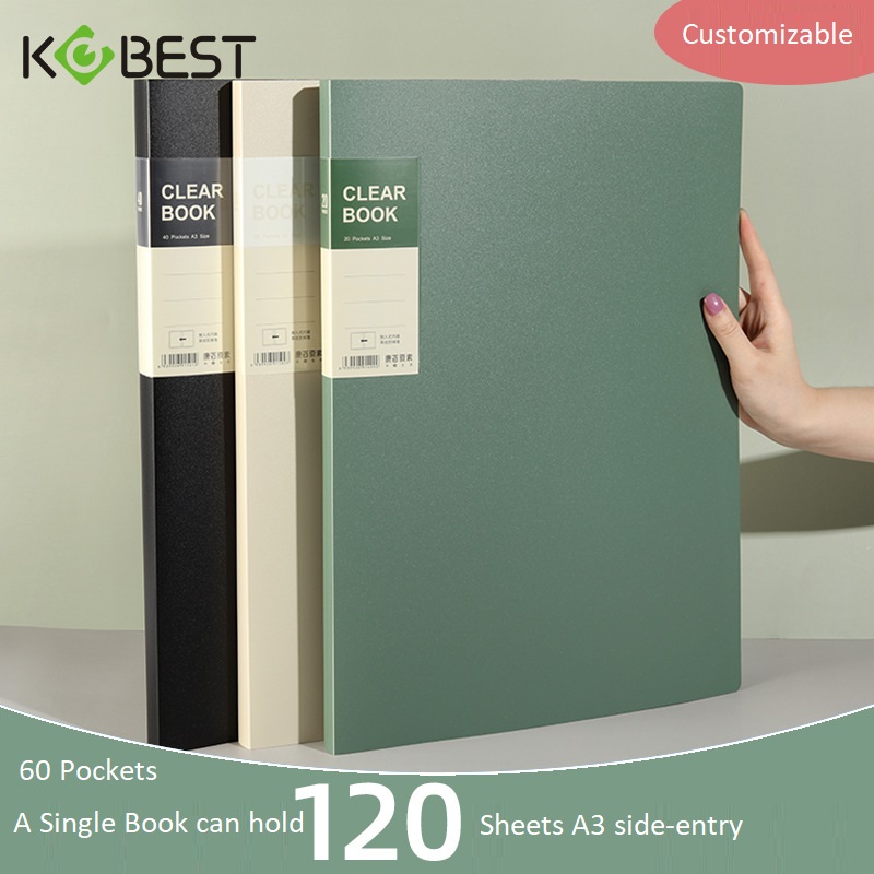 Display Book Side-Entry Document File Size A3 20/30/40/60 Pockets ...
