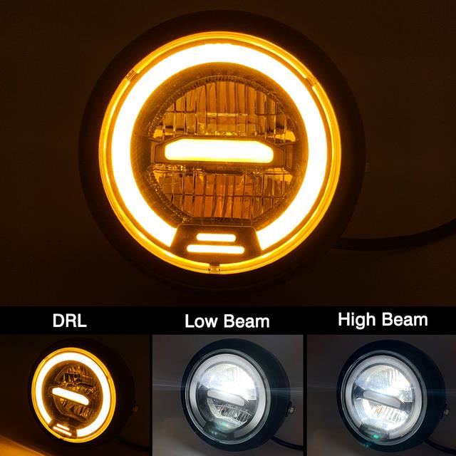 Motorcycle 6.5 inch LED Headlight for Harley Choppe Bobber Street ...