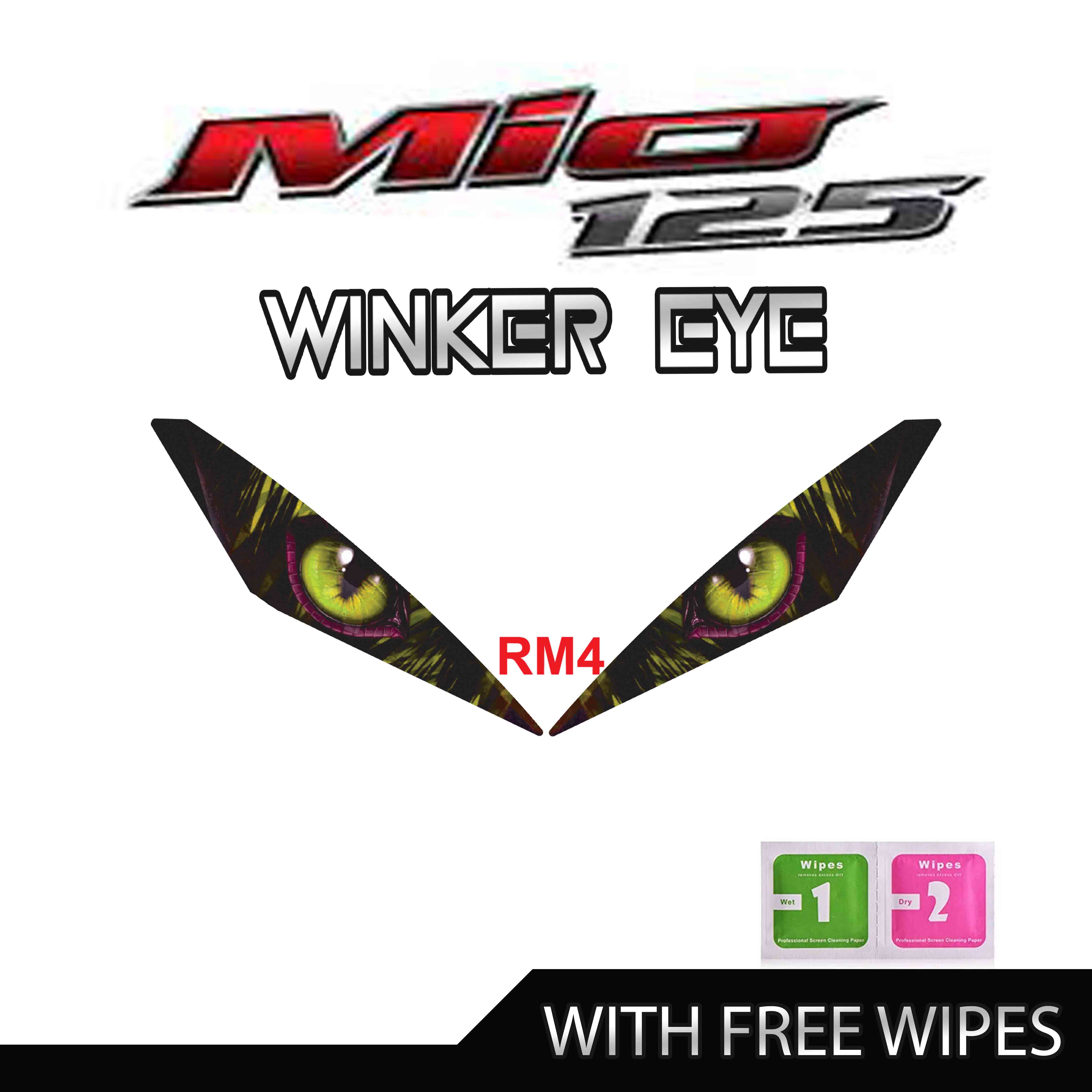 MIO I 125 WINKER EYE STICKER TRANSPARENT / TRANSLUCENT VNYL MATERIAL ...