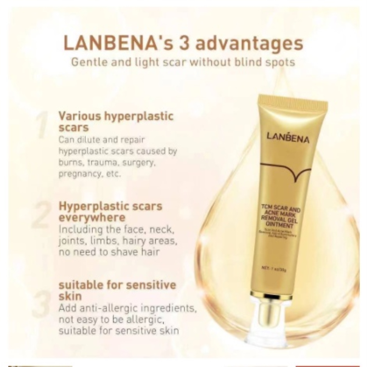 Original Labena TCM Scar And Acne Mark Removal Gel Ointment 30g | Lazada PH