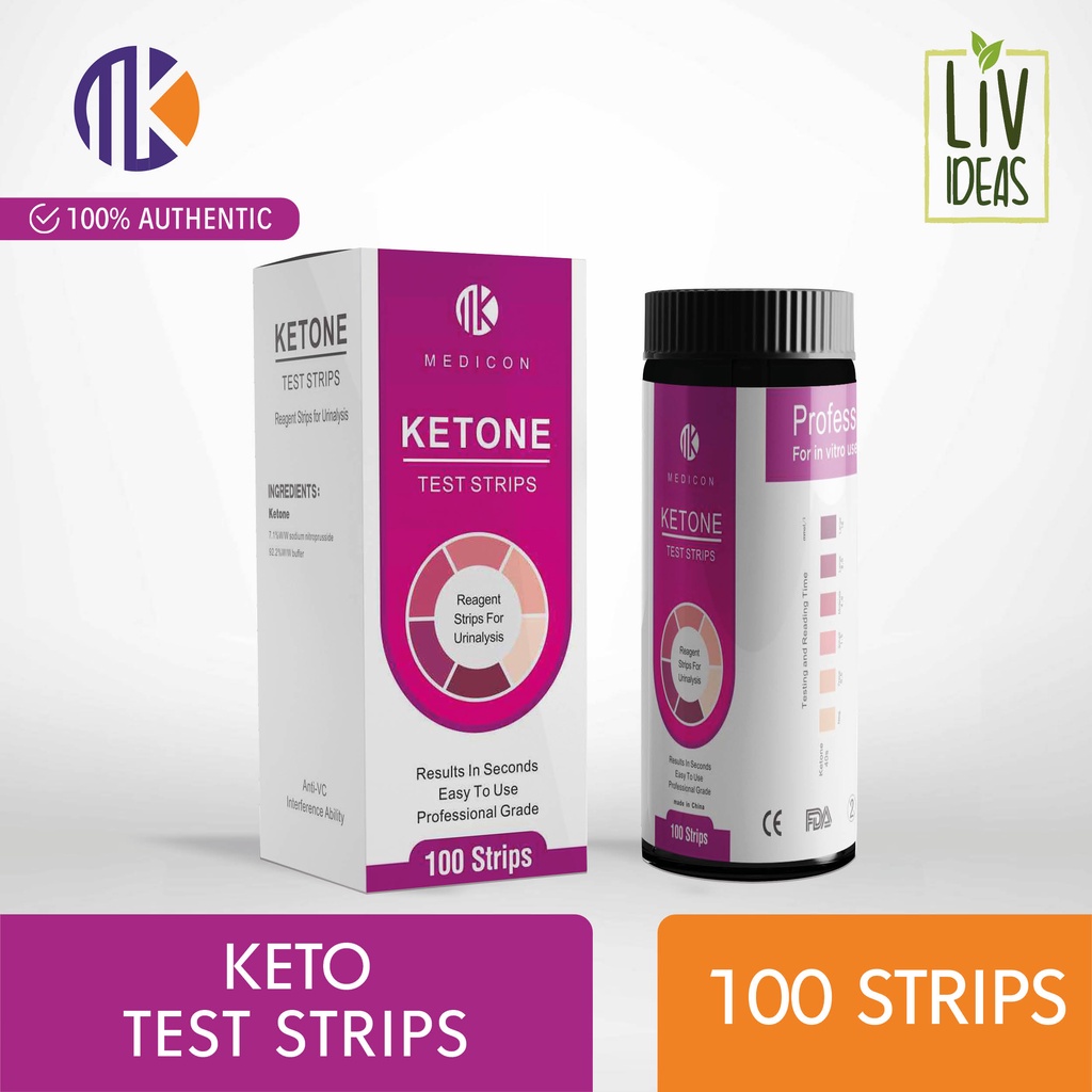 *Medicon Ketone Test Strips - 100 Strips (For Keto Dieters)XAV | Lazada PH