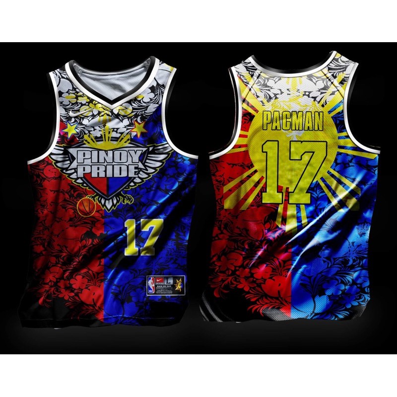 Pinoy Pride Pacman Jersey Full Sublimation Nylon Spandex Basketball ...