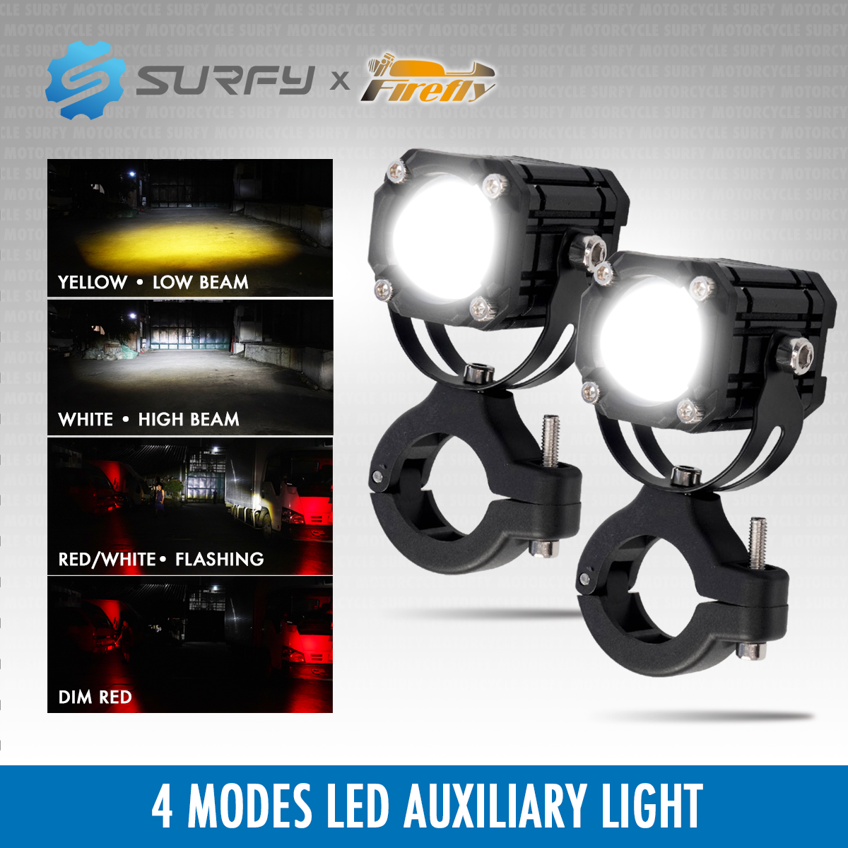Firefly Mini Driving Light 4 Modes 20Watts LED Auxilary Lamp High/Low ...