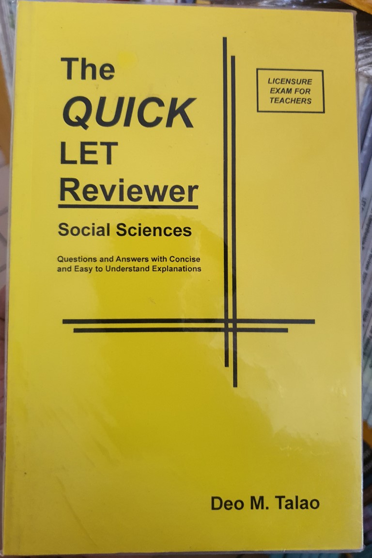 The Quick LET Reviewer (Social Sciences) by Deo M. Talao | Lazada PH
