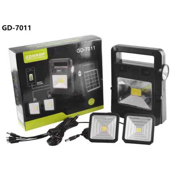 GD-7011 Plus LED Solar Lighting System Kit, Emergency Power Supply ...