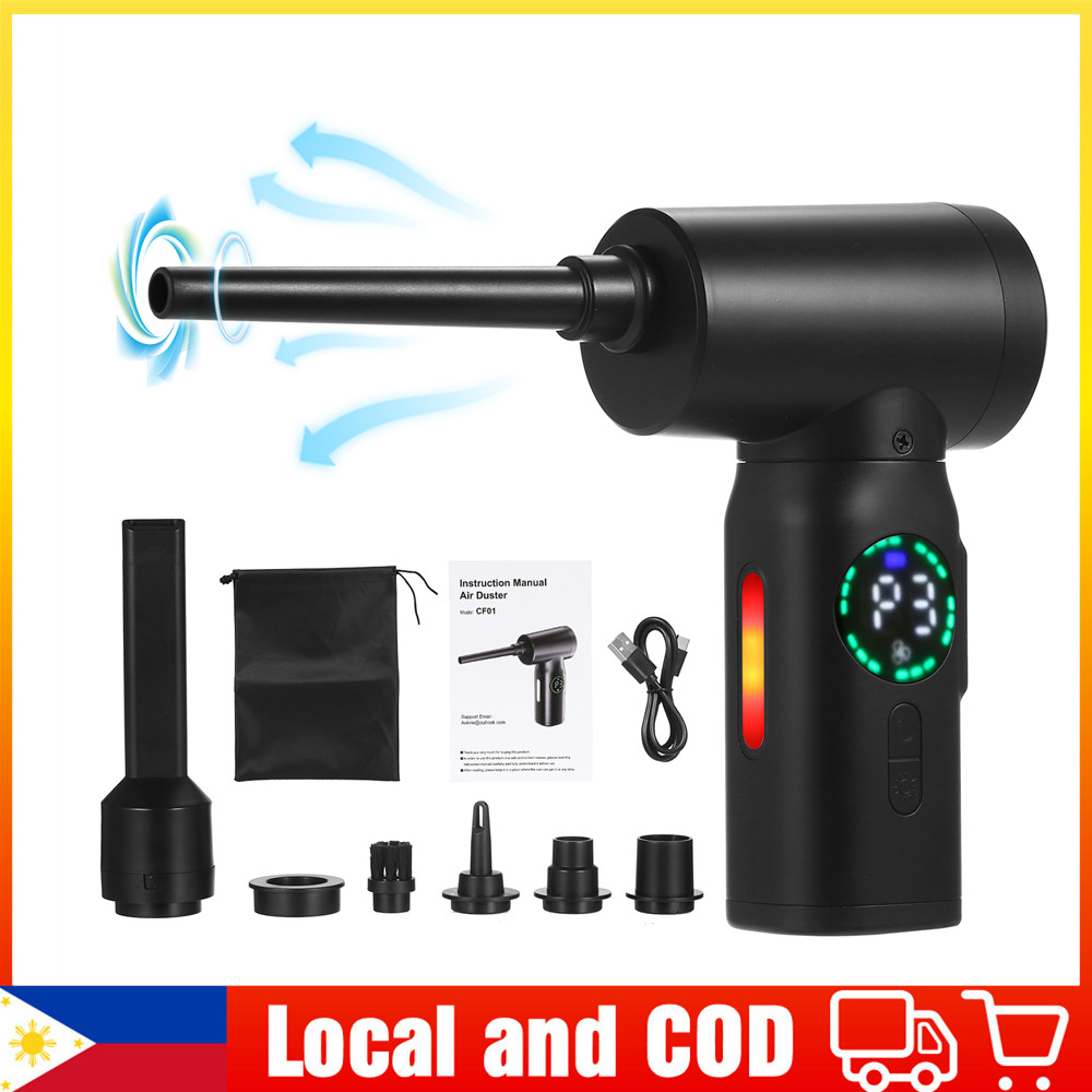 2-in-1Cordless Electric Air Duster & Air Pump Computer Cleaner Blower ...