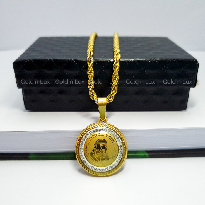 GOLD d' LUX jewelries PADRE PIO NECKLACE , High Quality Authentic 316L ...