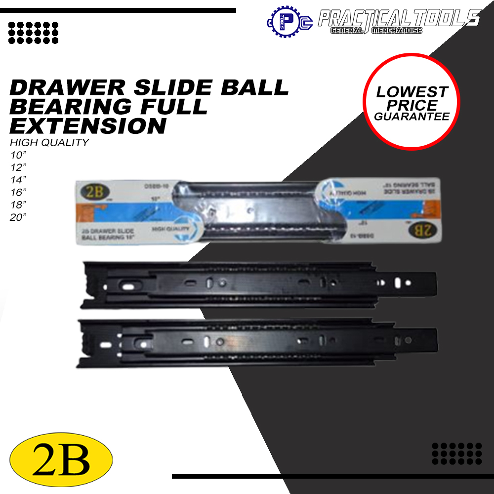 2B DRAWER SLIDER BALL BEARING FULL EXTENSION | Lazada PH