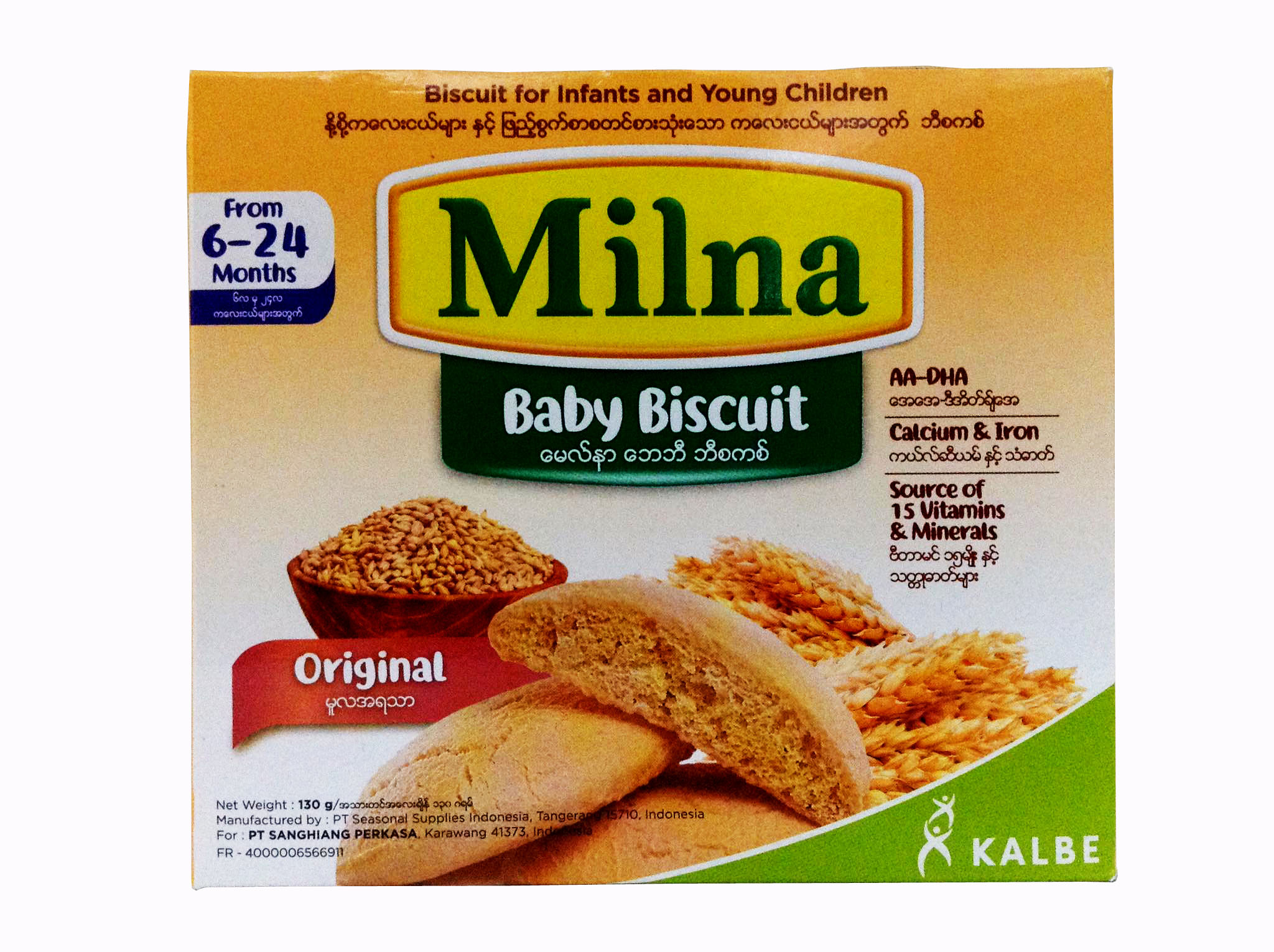Milna Baby Biscuit Original From 6-24 Months 130g {Made in Indonesia ...