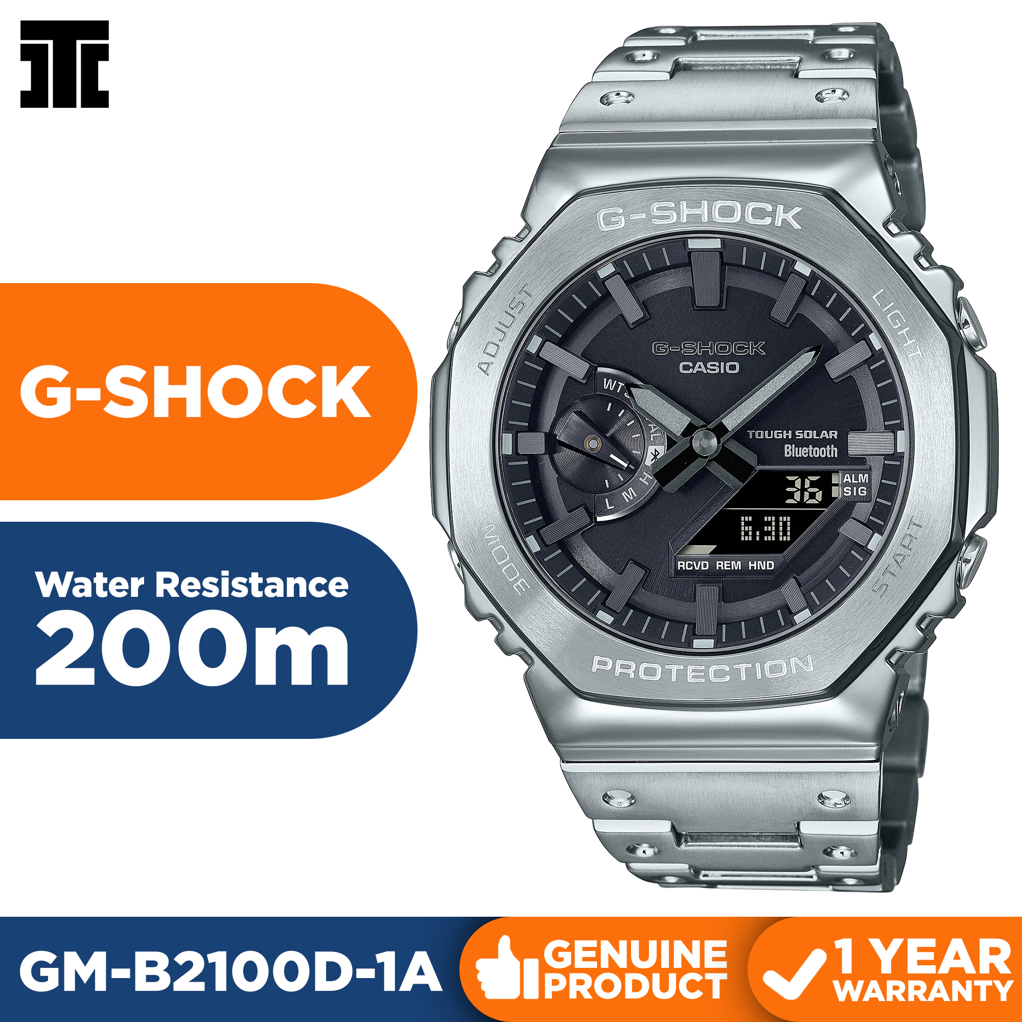 Casio G-Shock Full Metal Casioak Casio Oak Tough Solar Bluetooth ...