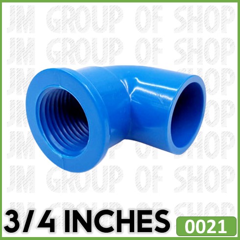JM H-0021 | Blue PVC Fittings 1/2" | 3/4" | 1" | PVC ELBOW WITH THREAD ...