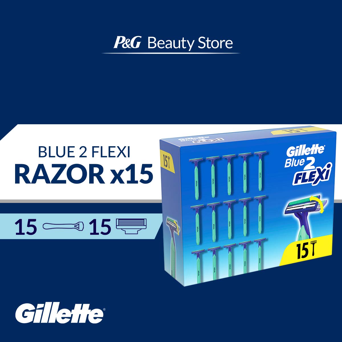 Gillette Blue 2 Flexi 15s Razor for Men | Lazada PH