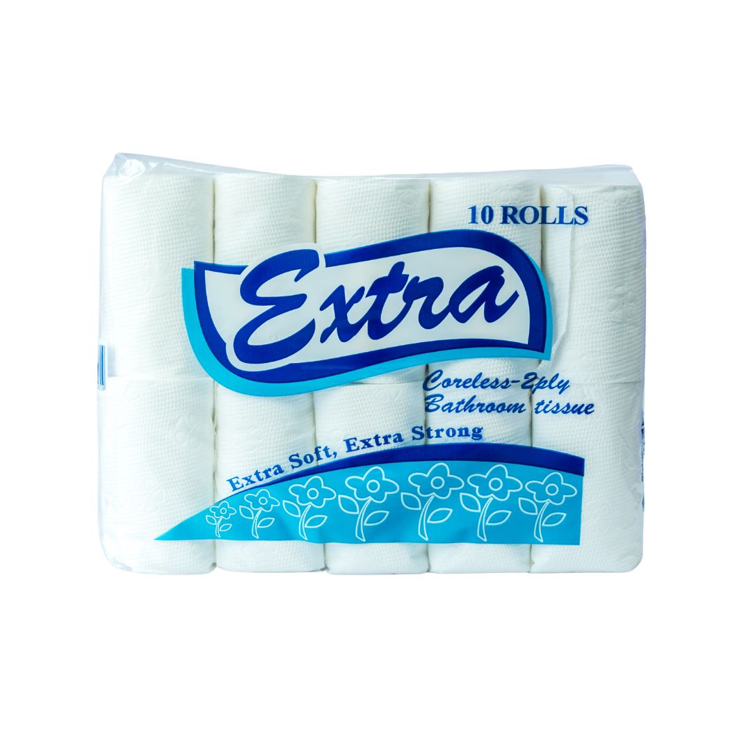 Extra Coreless Bathroom Tissue 2 ply - 500 sheets x 10 rolls | Lazada PH
