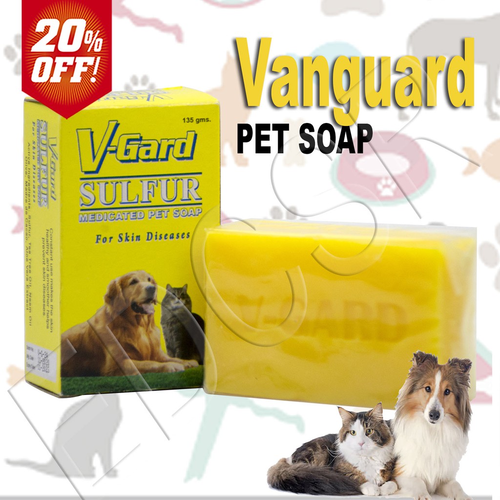 Vanguard Sulfur Medicated Pet Soap For Skin Diseases for Dogs and Cats ...