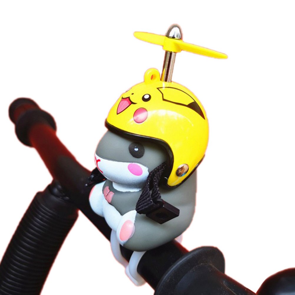Cartoon Kids Bike Bell Hamster Shape Bicycle Bells Propeller Helmet Mountain Bike Handlebar ...