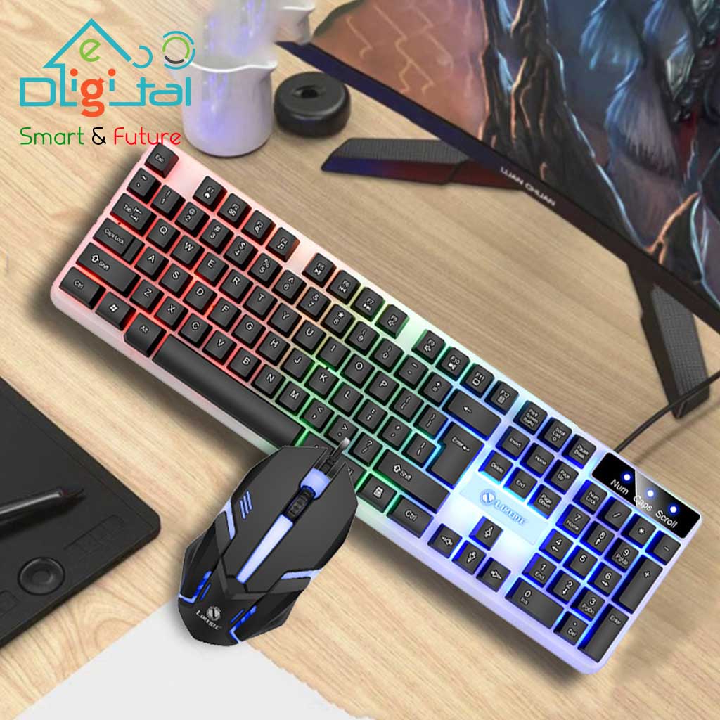 Limeide GTX350 Gaming Keyboard and Mouse Set LED Backlight with ...