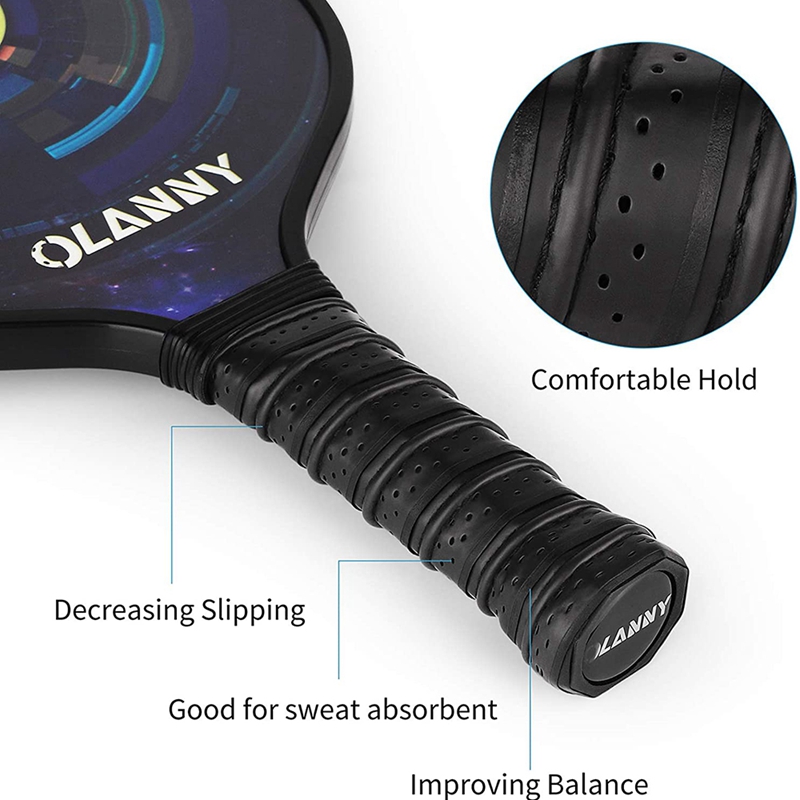 Pickleball Paddles Set Lightweight Pickleball Racket Including 2 Fiber ...