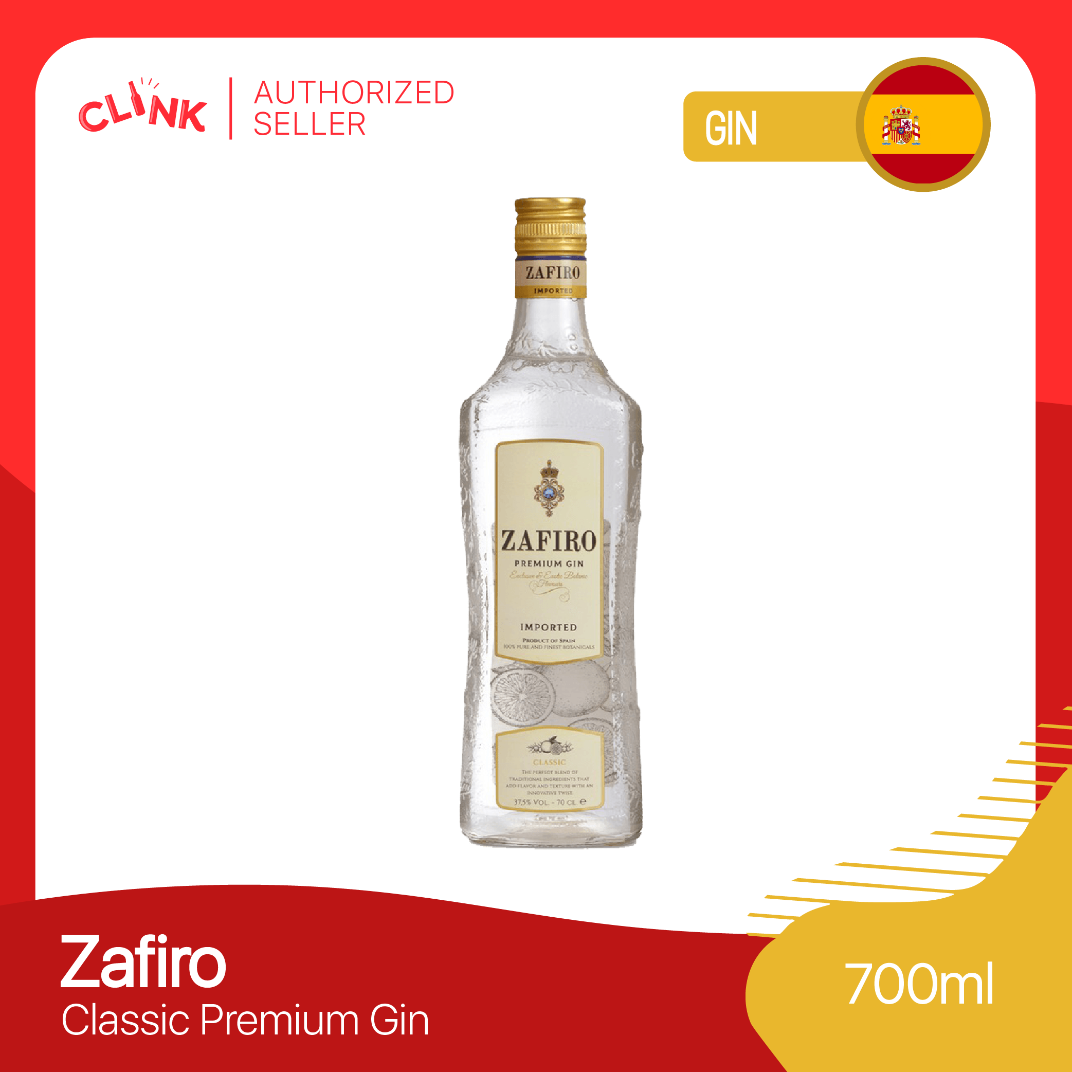 Zafiro Classic Imported Premium Gin 700ml | Lazada PH