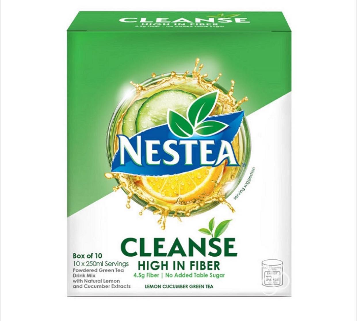 Nestea Cleanse Lemon Cucumber Powdered Green Tea 10 x 8.5g | Lazada PH