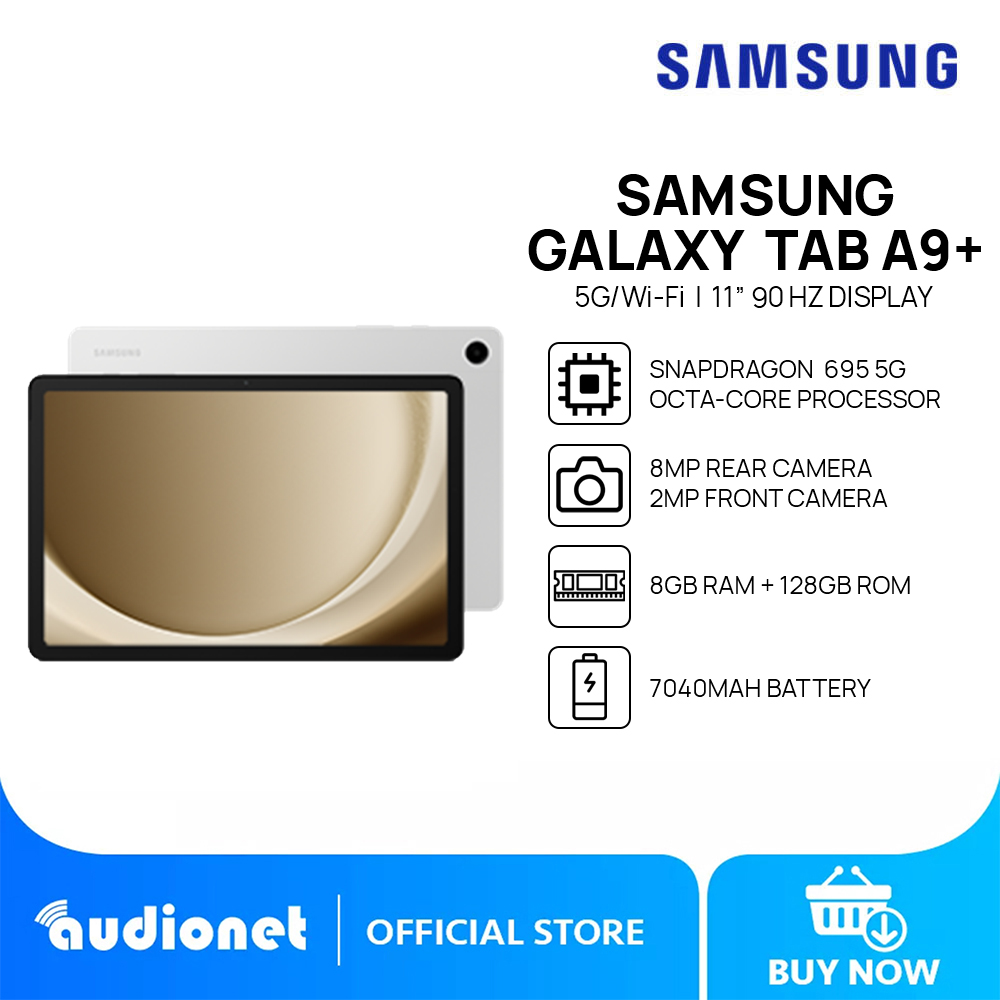 Samsung Galaxy Tab A9 Plus 5G/Wi-Fi Tablet | 8GB+128GB | Snapdragon 695 5G | 11” WUXGA+ Display ...