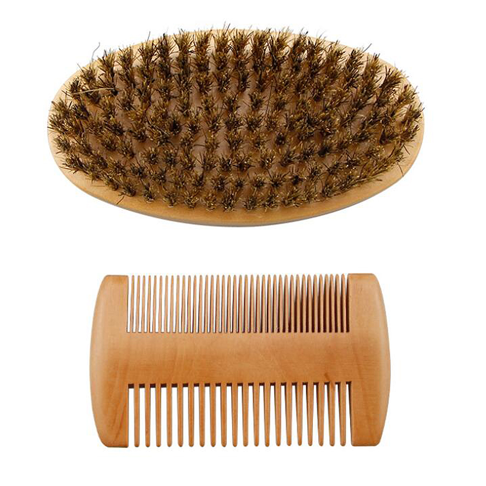 Wholesale Boar Bristle Beard Brush and Comb Beard Comb Kit Mens ...