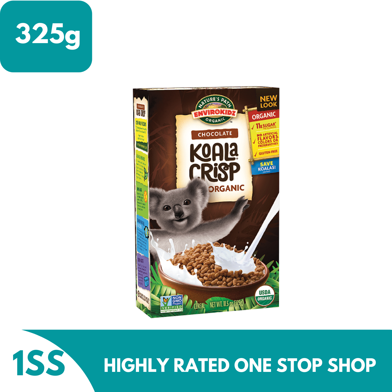 Envirokidz Koala Crisp Organic Chocolate Brown Rice Crisp Cereal 325g ...