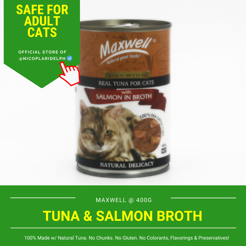 Maxwell Cat in Can - Tuna with Salmon in Broth Delicious and Natural ...