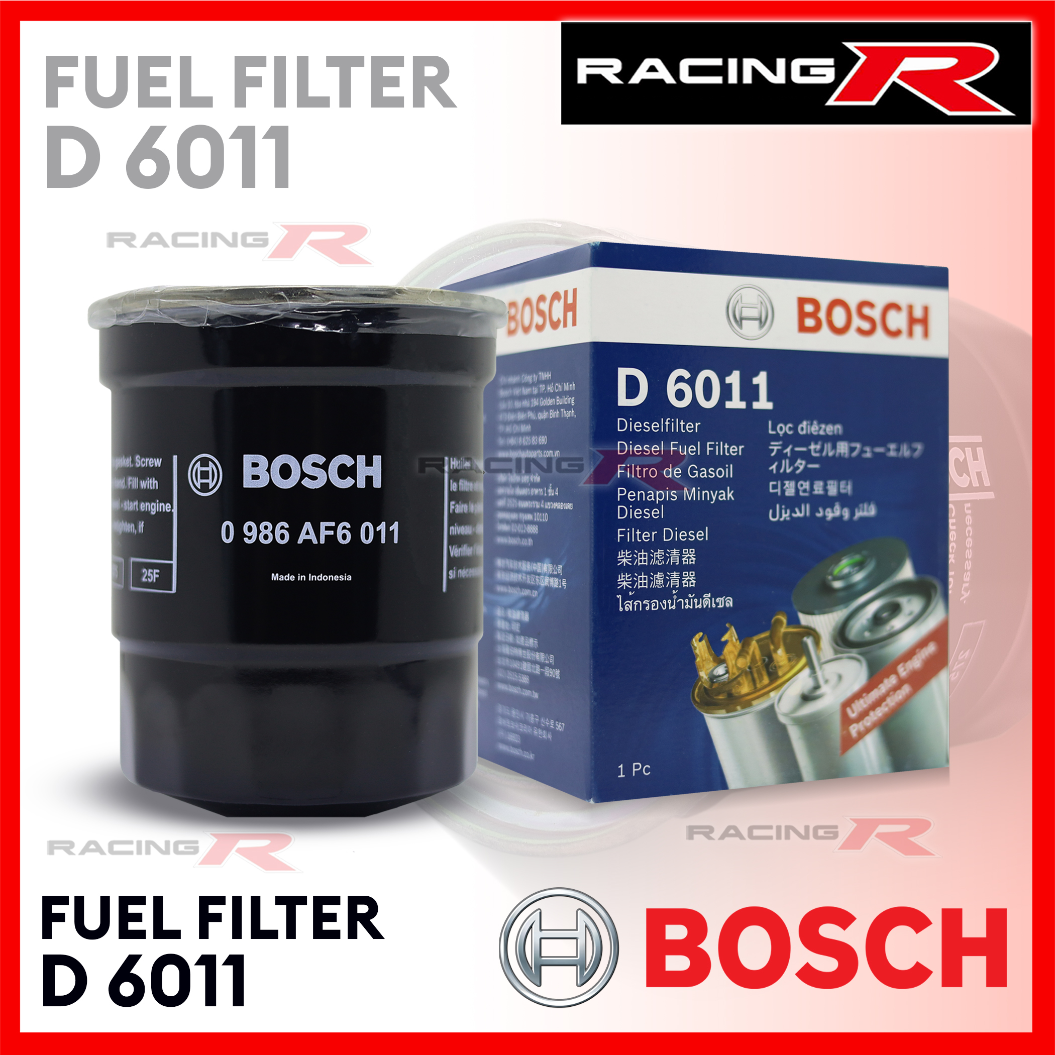 Bosch Diesel Fuel Filter D6011 (FC-234 / FC-1806) for Nissan Urvan 2002-2016 | Lazada PH