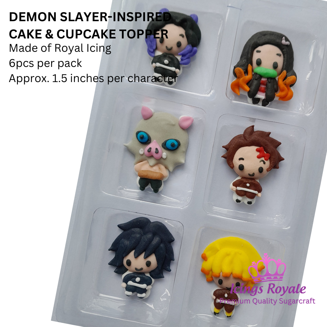 Anime Demon Slayer Inspired Edible Cake and Cupcake Topper Candies ...