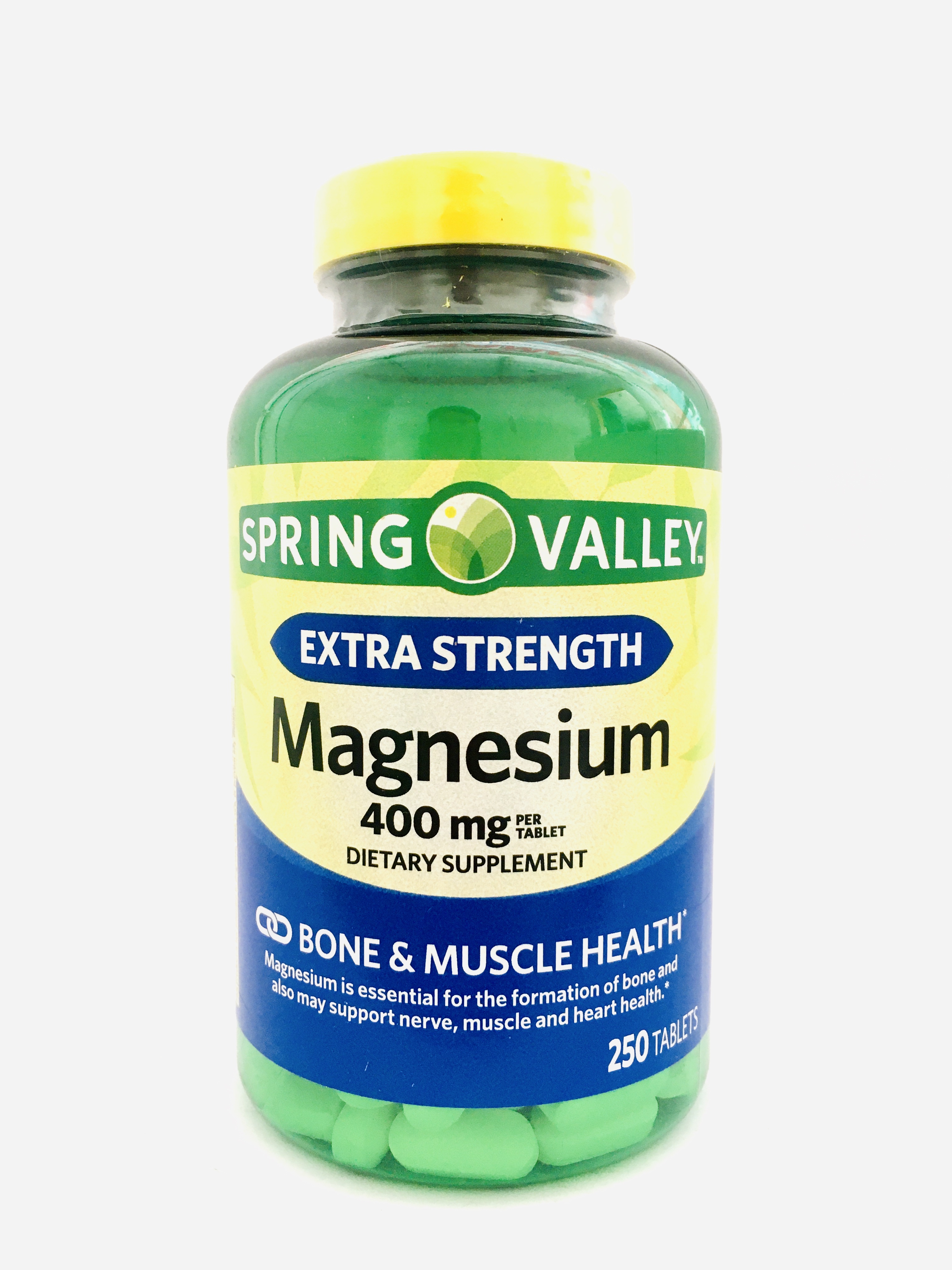 Spring Valley Extra Strength Magnesium Caplets, 400 mg, 250 Ct Expiry 7 ...