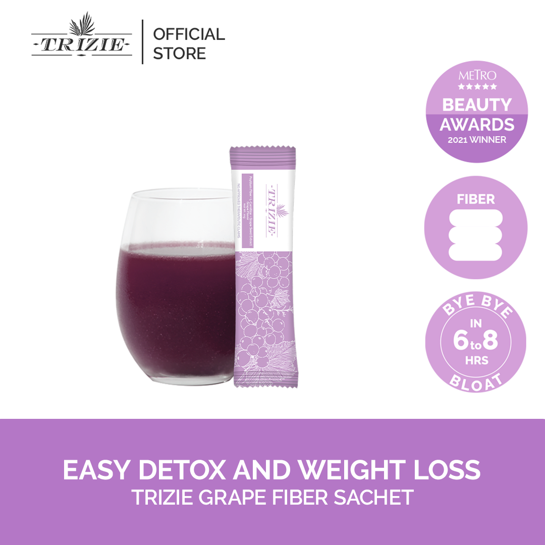 TRIZIE Grape Fiber Sachet [Yummy Detox Fiber Drink for Weight Loss and ...