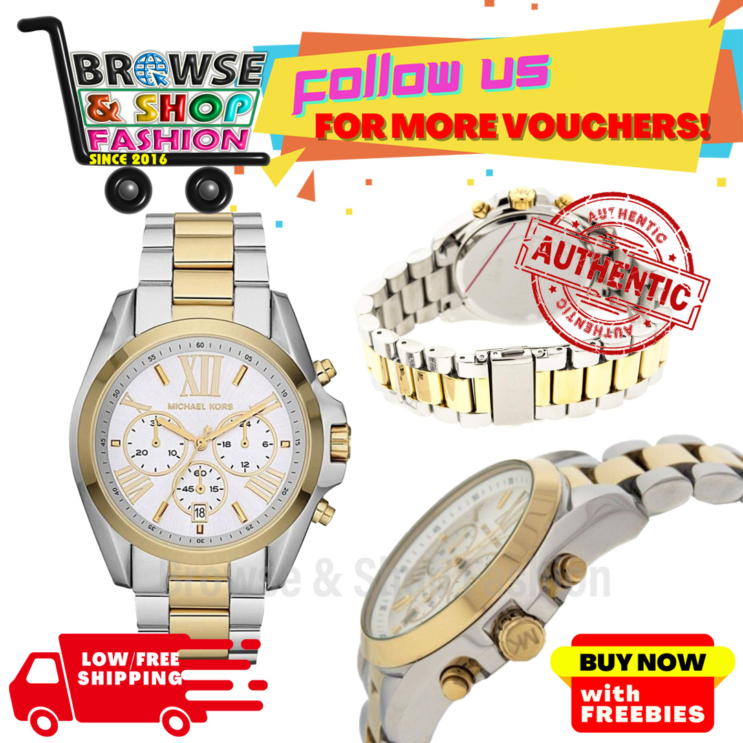 Michael Kors Bradshaw Chronograph Active Silver Gold MK Watch for Men ...