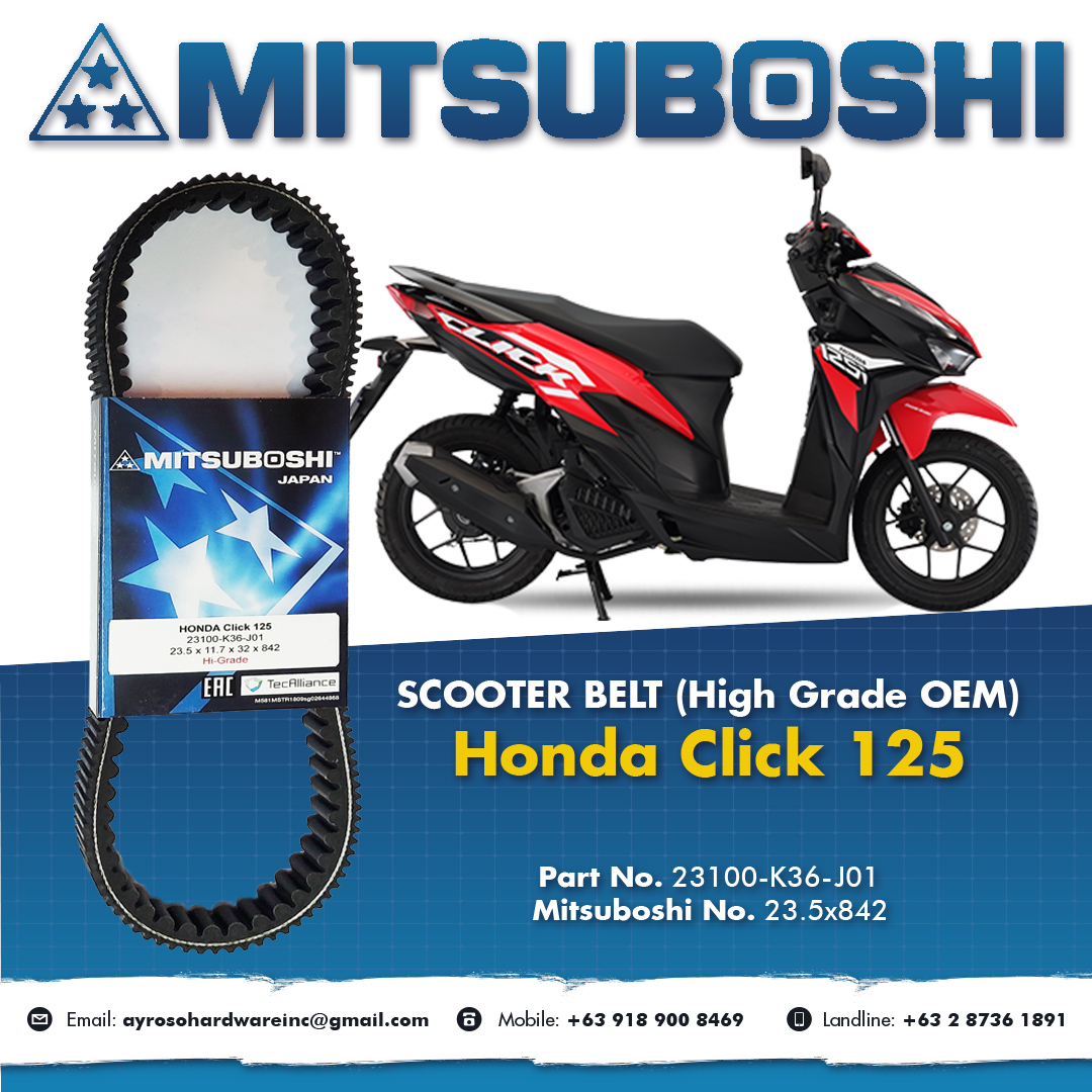 Mitsuboshi Scooter Belt for HONDA click 125 | Lazada PH