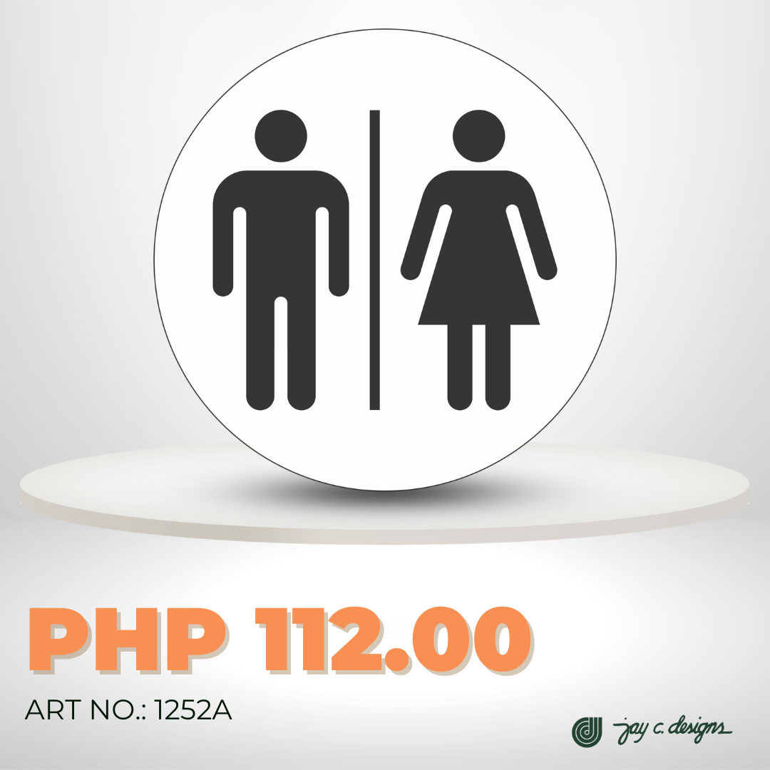 Acrylic Filipino Signage - Palikuran Circle Sign Lalake/Babae Jay C ...