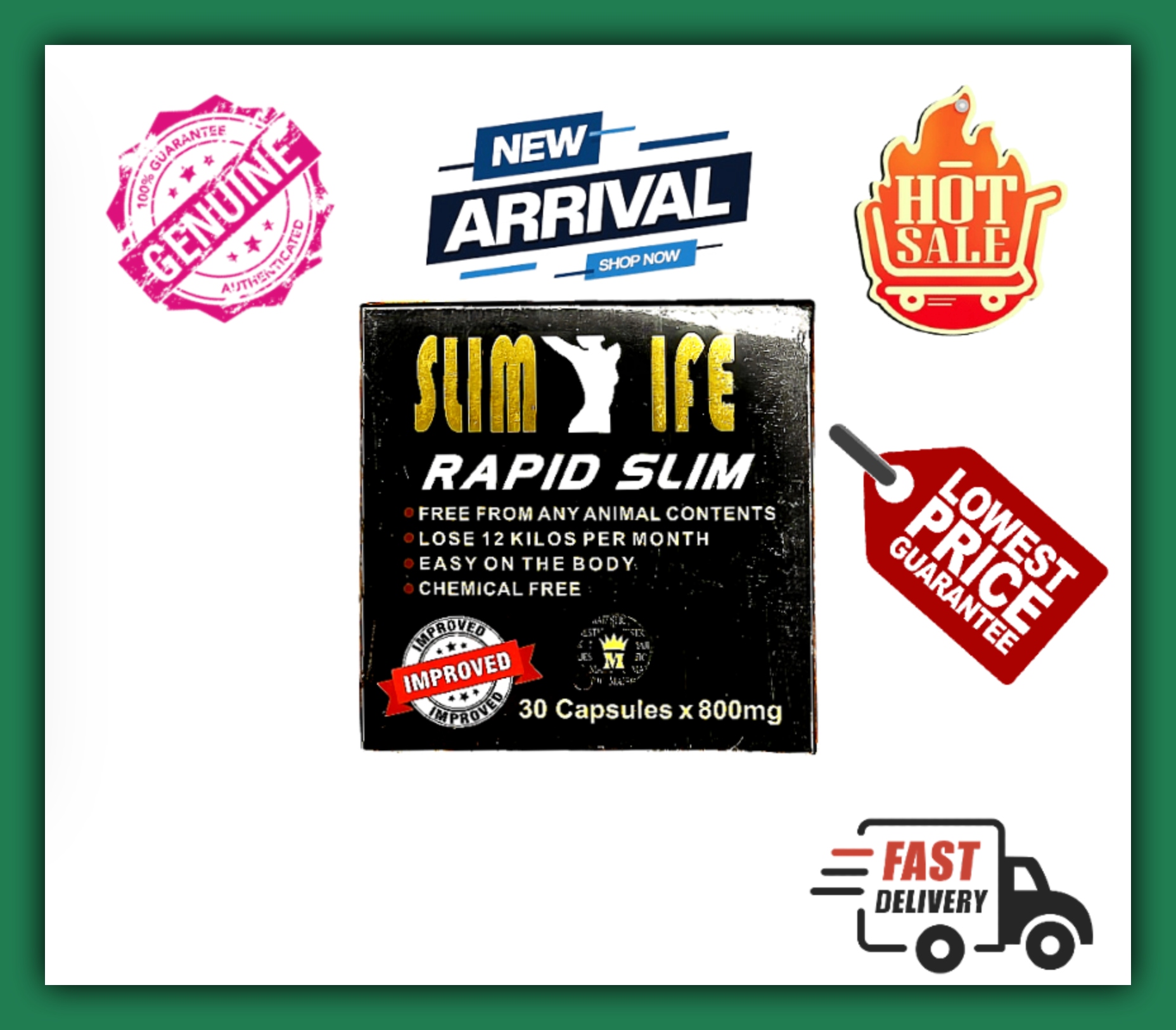 SLIM LIFE RAPID SLIM 30 CAPSULES/BOX THE BEST SLIMMING PILLS IN THE ...