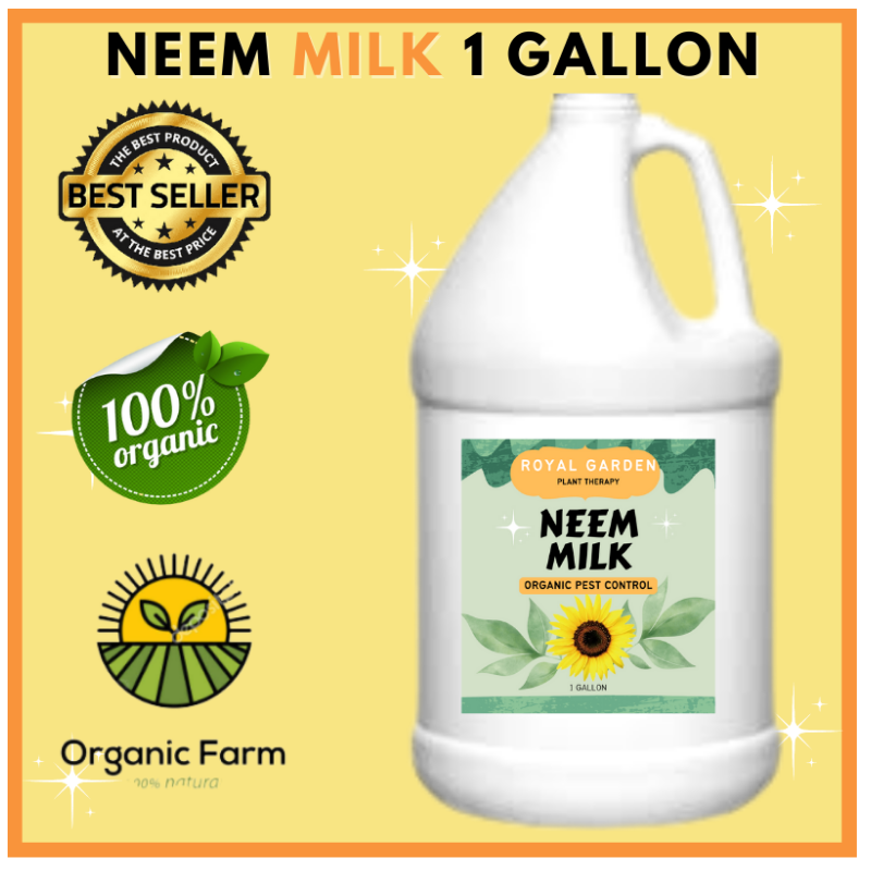 ROYAL GARDEN 1 GALLON 3750mL. Neem MILK, Neem Oil, Refill, Organic ...