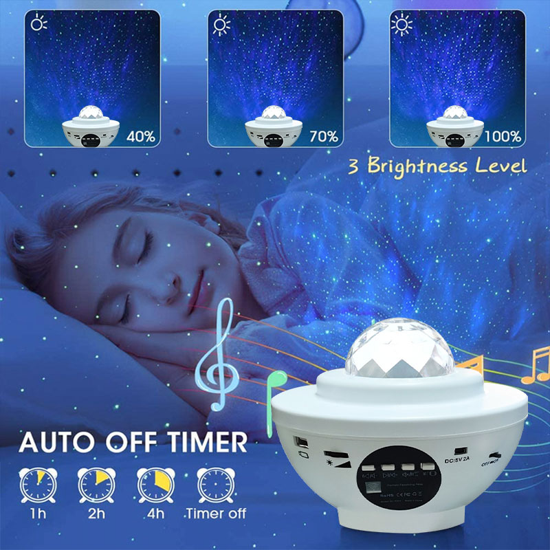LED Starry Sky Projector Star Night Light Projection With Bluetooth ...
