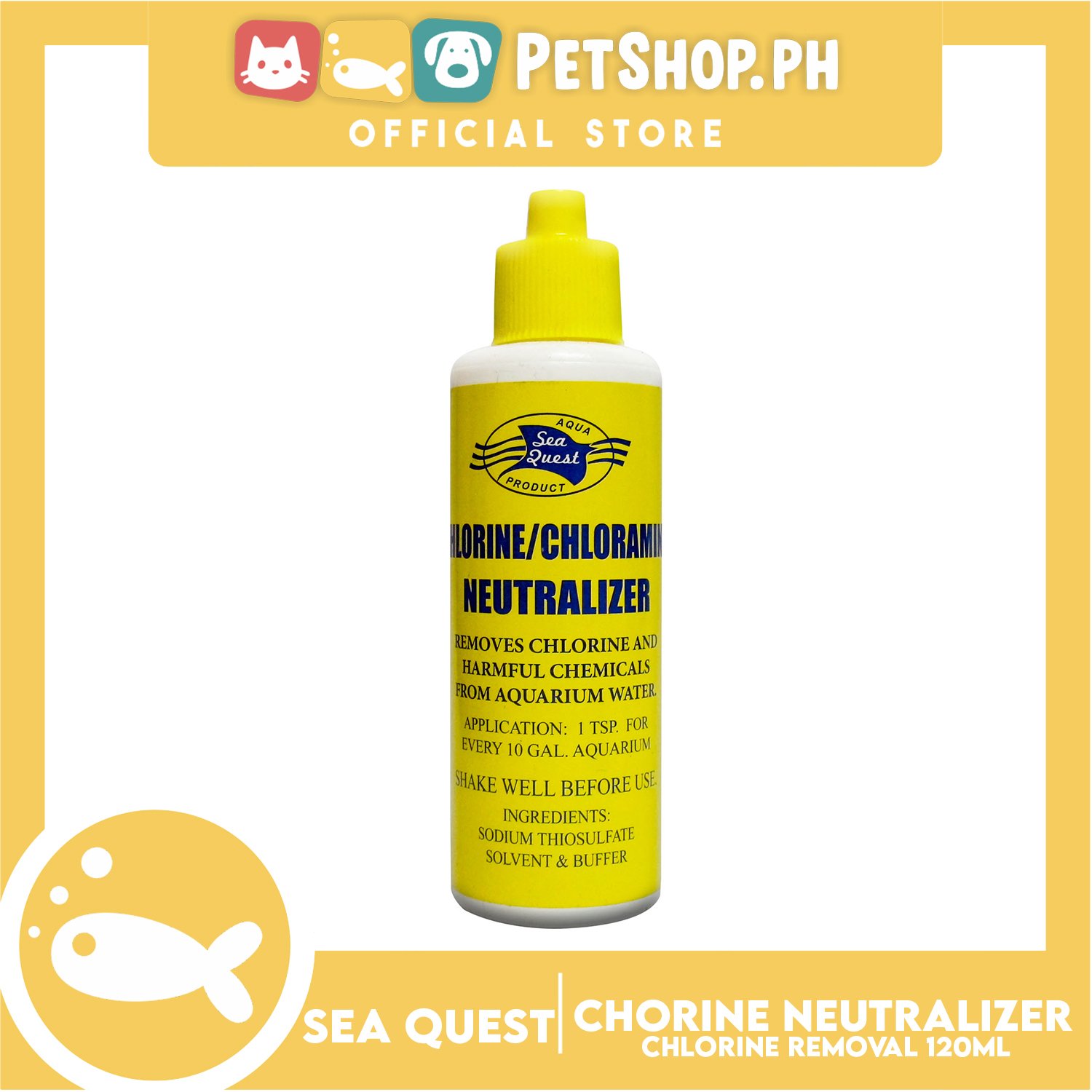 Sea Quest Chlorine/Chloramine Neutralizer 120ml | Lazada PH
