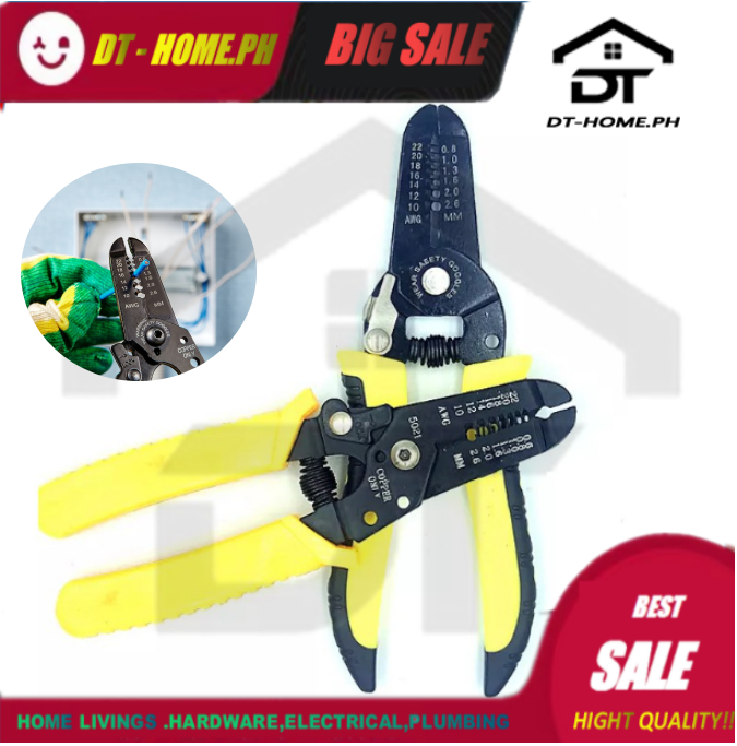 7 IN 1 Wire Stripper w/ Insulated Handle Wire stripper Electrician ...
