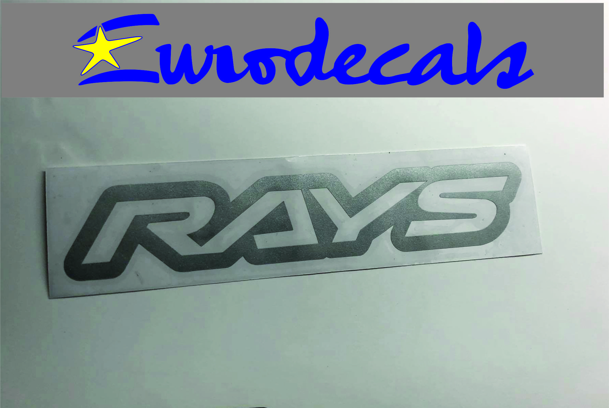 Eurodecals Silver RAYS sticker TE37 Rays Cut out Vinyl sticker | Lazada PH
