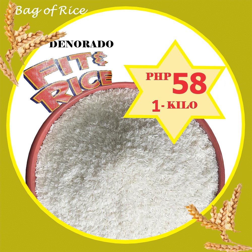 Bag Of Rice - Denorado FIT Long Grain Pure White Rice / Bigas - 1 KILO ...