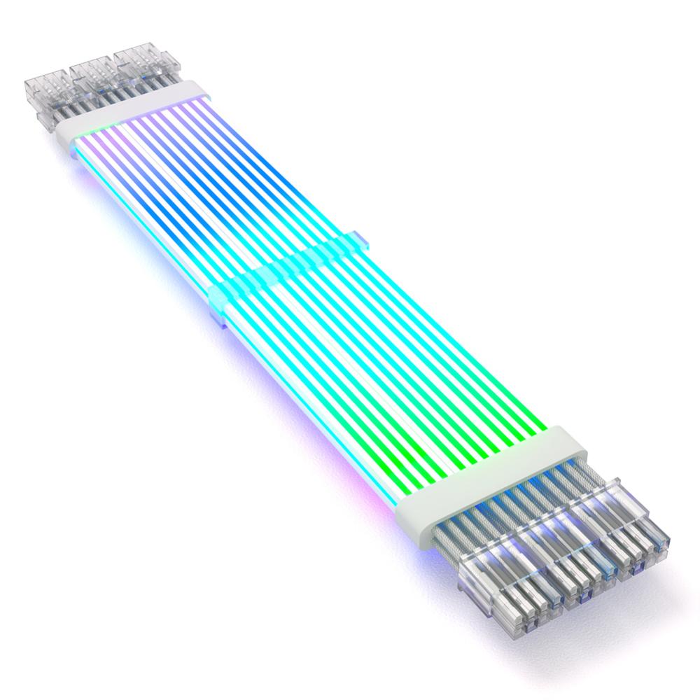 ARGB PSU Extension Cable 12+4Pin Dual Rainbow Cord ATX 24Pin GPU ...