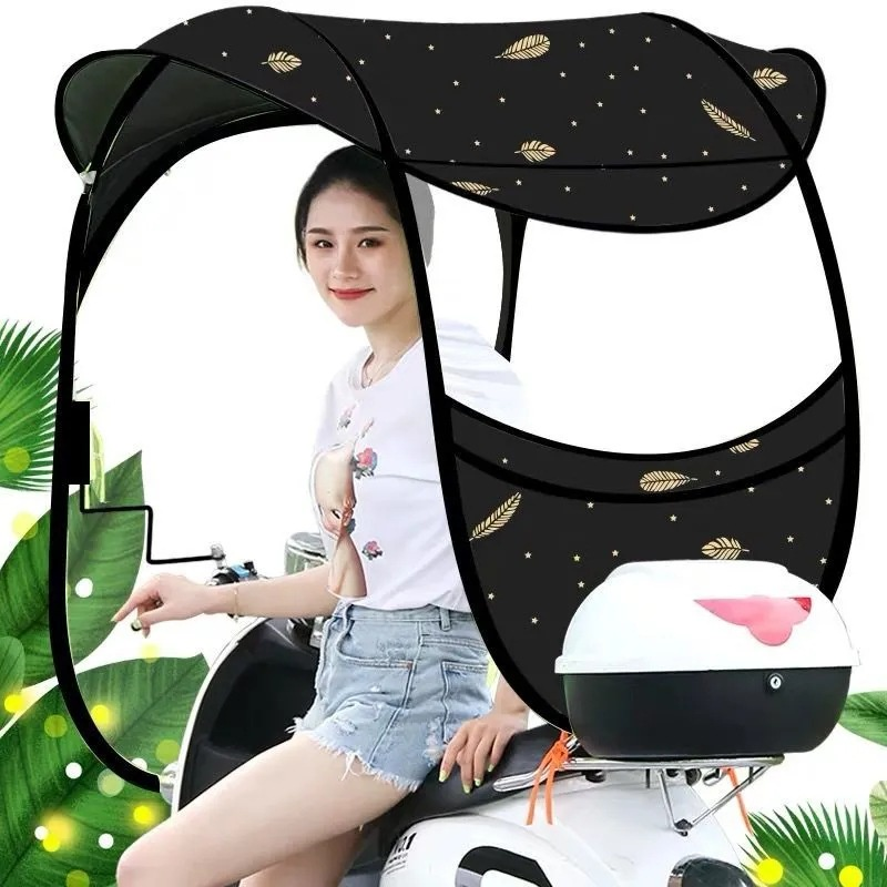 Fully Enclosed Electric Motorcycle Umbrella Canopy Awning,Universal ...