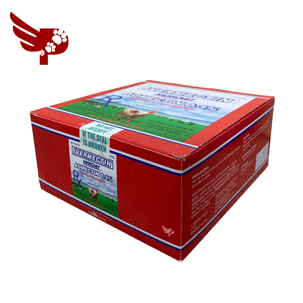 Metrovet Agmectin 0.3% 2g x 60 (sold per box) - Anti-Parasitic For ...