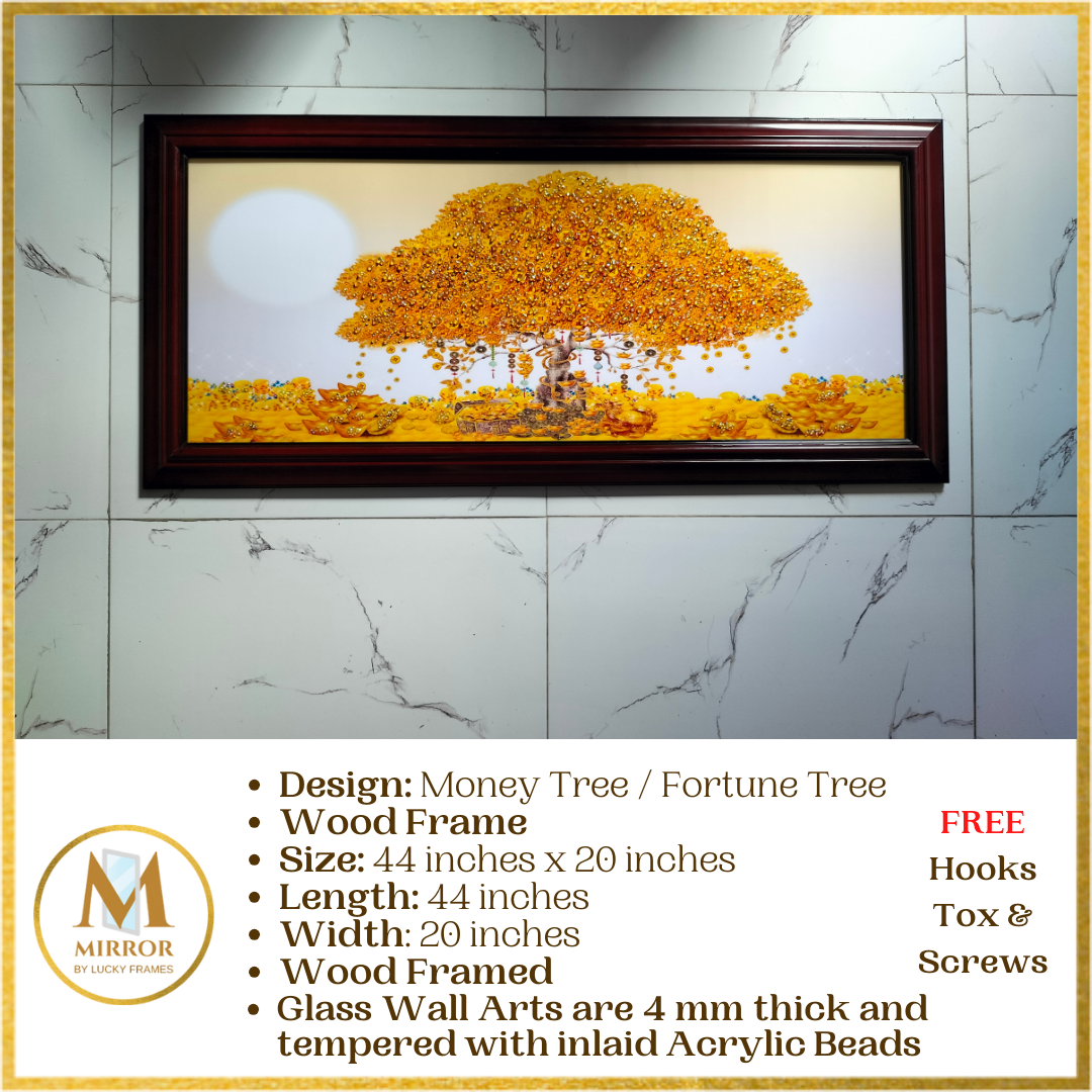 Money Tree Wall Decor Wood Frame 44 inches x 20 inches | Lazada PH