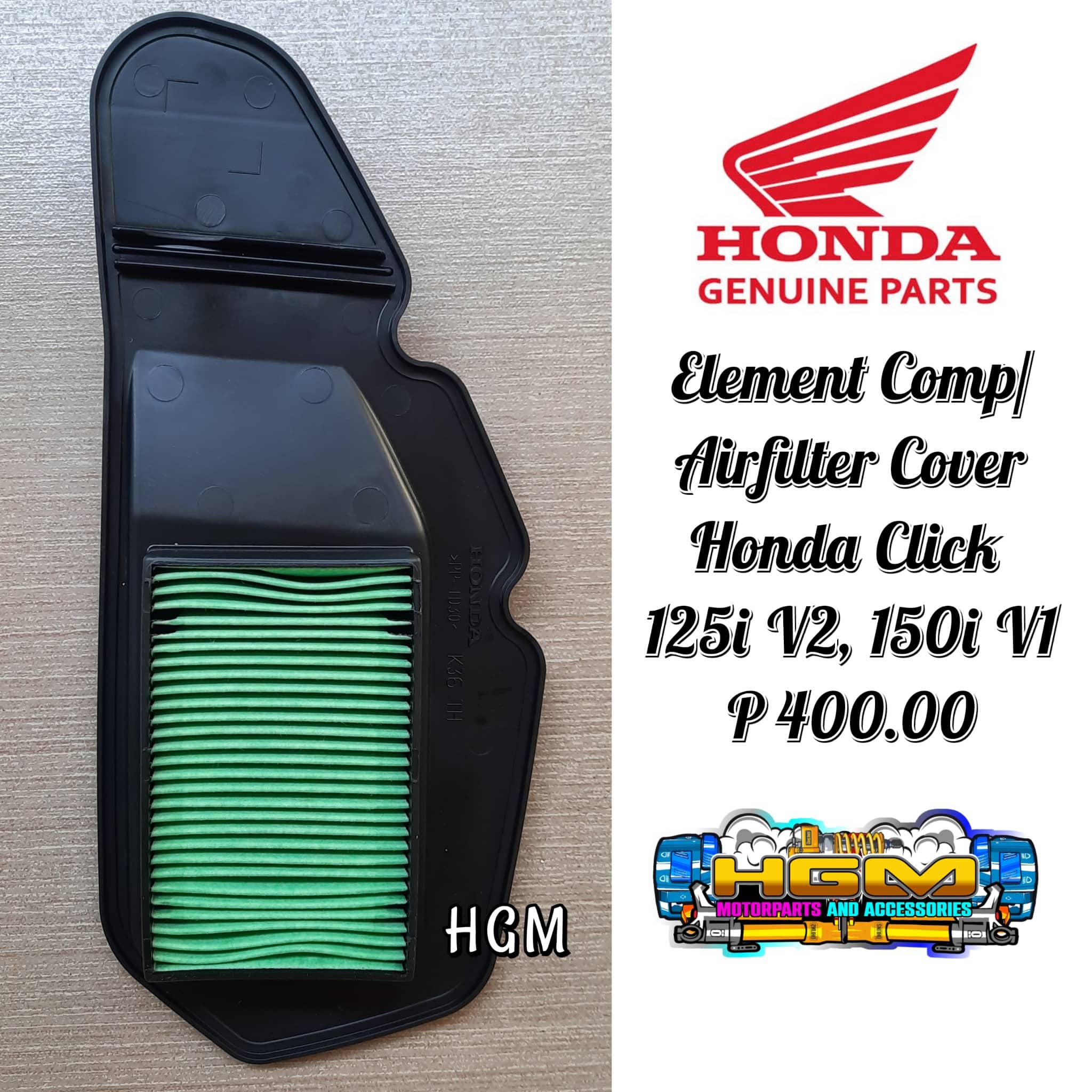 ELEMENT COMP., AIR FILTER / CLEANER | HONDA CLICK 125/150 V1 & 125 V2 ...